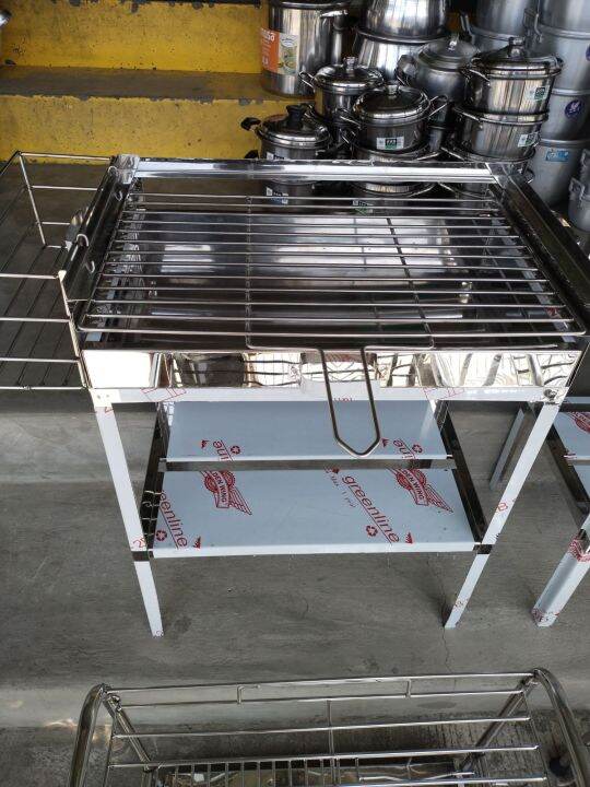 bbq grill 12x21 inches pure stainless with salalay patungan sa ilalim ...