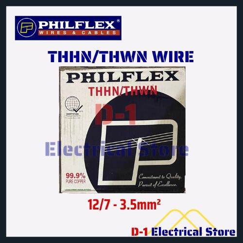 PHILFLEX THHN/THWN Wire 3.5mm² (12/7) | Lazada PH