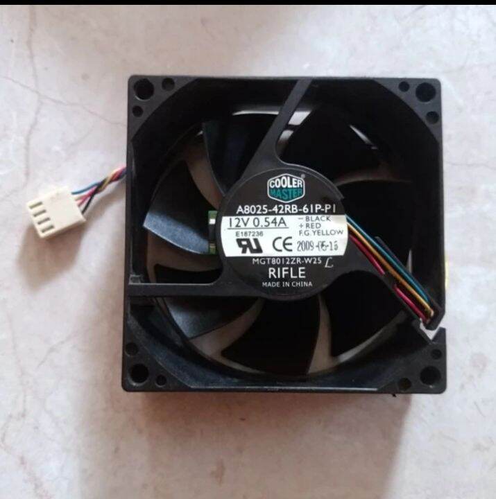 FAN KIPAS PWM 8CM ORIGINAL COOLER MASTER A8025-42RB-6IP-PI 12V 0.54A ...