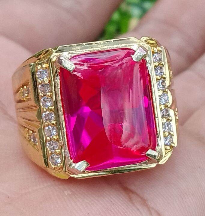 CINCIN BATU PERMATA SIAM ROSE ORIGINAL BANGKOK KEKERASAN 9 MONS HIGH ...