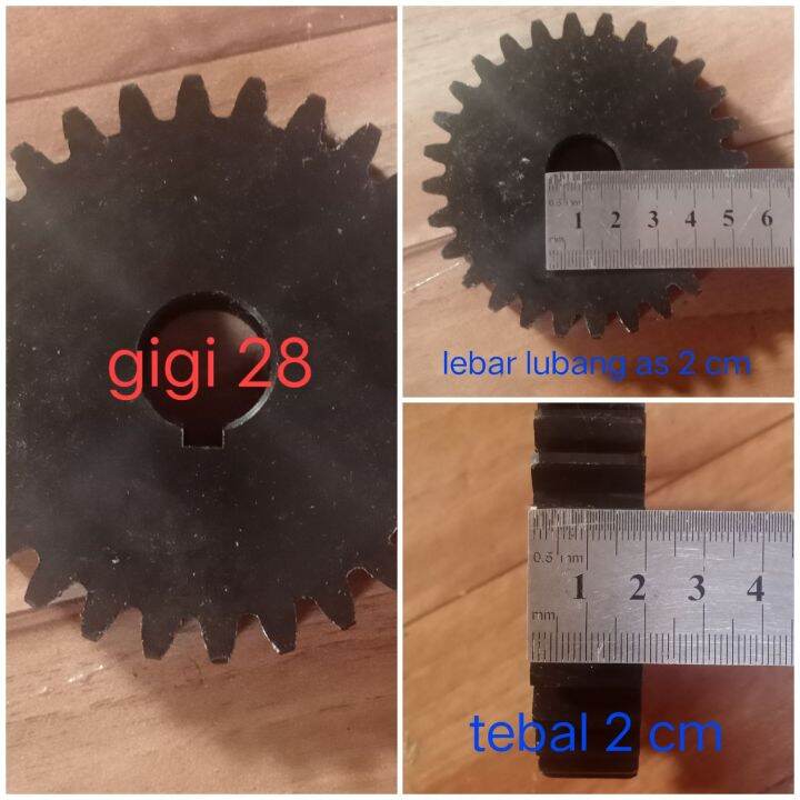 gear mesin bobok kayu bahan besi baja or gir mesin bobok kayu | Lazada ...