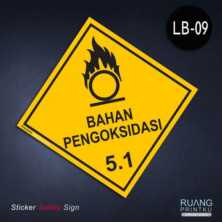 Stiker Label Limbah B3 Bahan Pengoksidasi | Lazada Indonesia