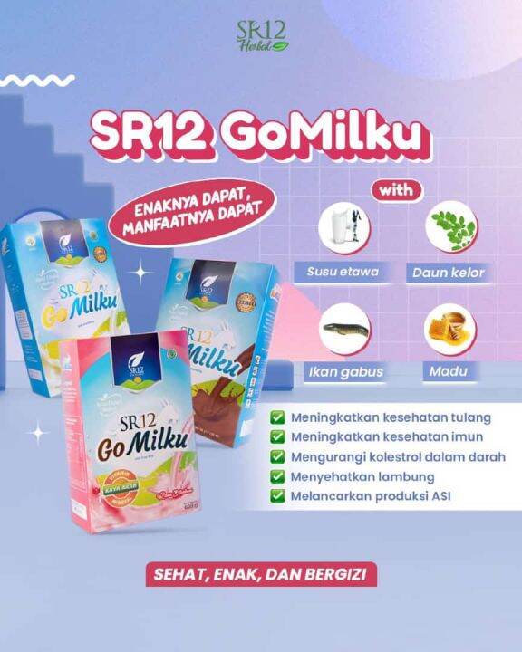 SR12 GOmilku Susu Kambing Etawa Halal imunitas asma menaikan berat badan anak | Lazada Indonesia