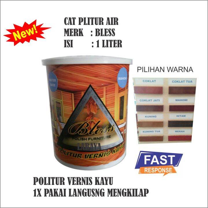 786 cat plitur air merk bless plitur ukuran 1 liter warna coklat coklat ...