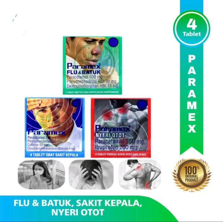 Paramex Obat Sakit Kepala Paramex Nyeri Otot Paramex Flu Dan Batuk ...