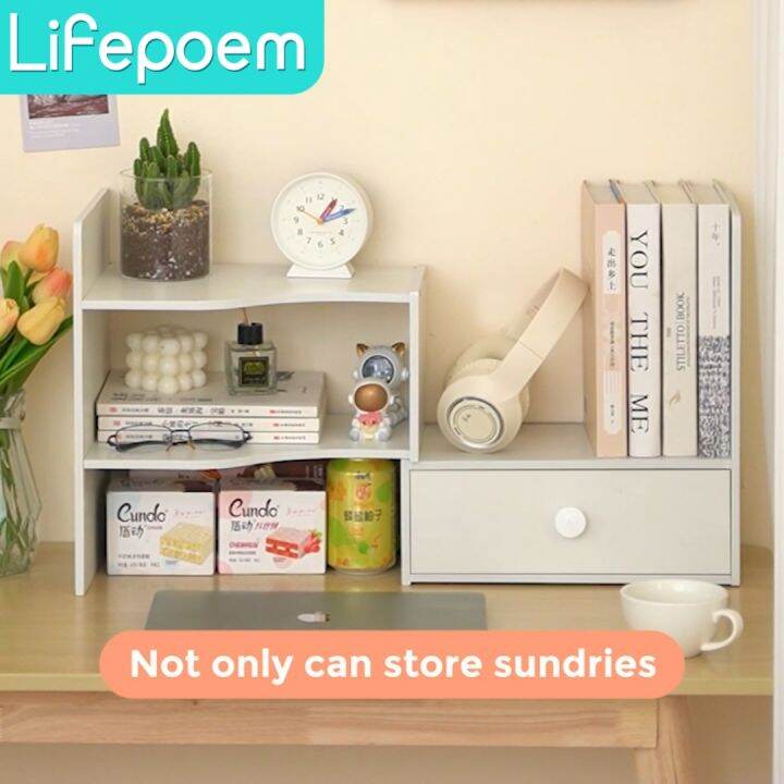 Adjustable Desktop Storage Rack Shelf Expandable shelf Organizer space ...