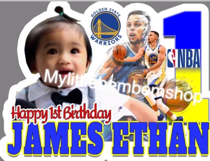 Golden state warriors nba theme personalised cake topper | Lazada PH