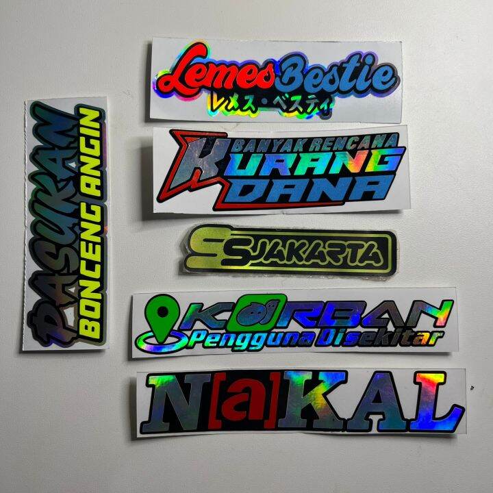 STIKER STICKER PASUKAN BONCENG ANGIN,LEMES BESTIE,NAKAL CUTTING ...