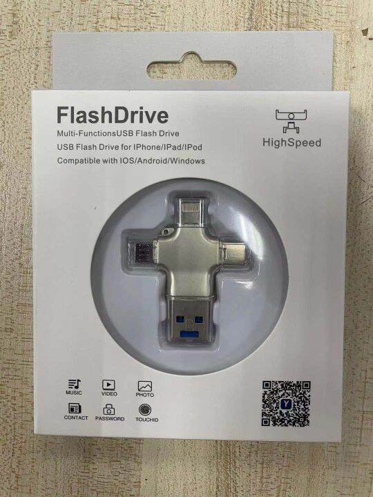 4 in 1 OTG 32Gb Multi Fungsional Logam Cross USB Flash Driver | Lazada ...