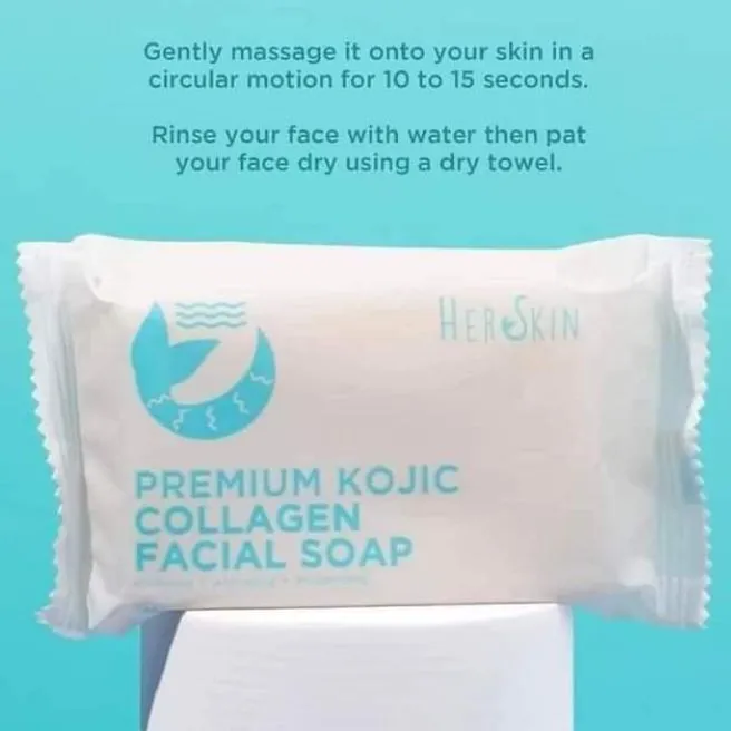 HERSKIN PREMIUM KOJIC COLLAGEN FACIAL SOAP 135g Revita Glow Soap ...