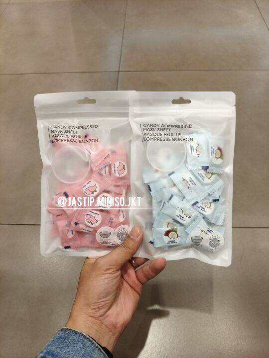 MINISO 🆕 Compressed Mask Sheet Candy (isi 35pcs) | Lazada Indonesia