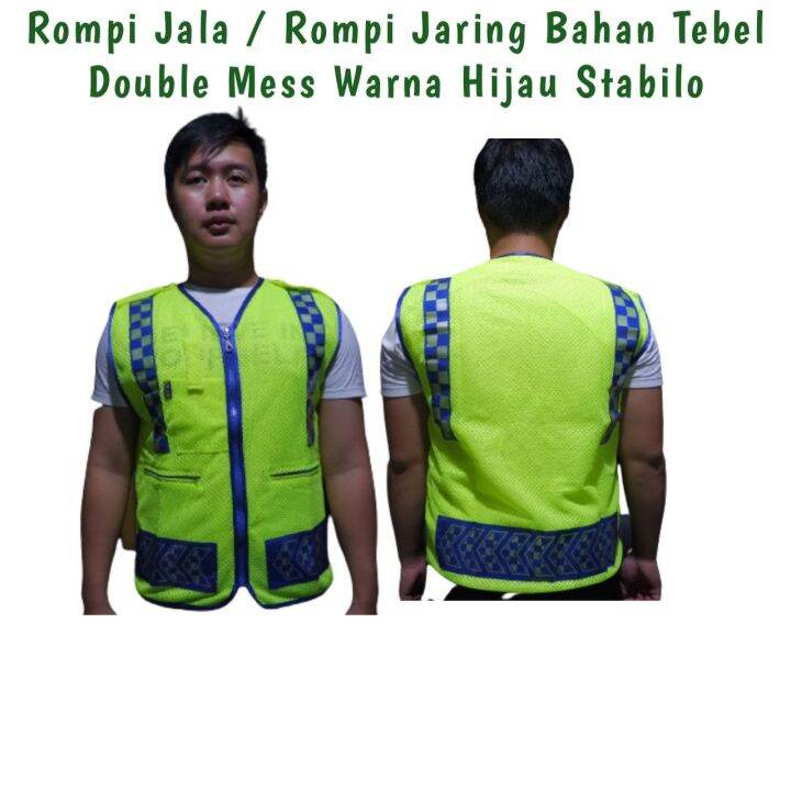 Rompi Jala / Rompi Jaring Bahan Tebel Double Mess Warna Ijo Stabilo ...