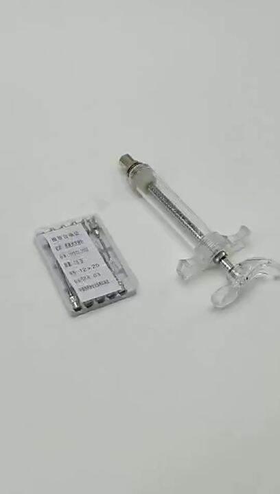 20 mL Fiberglass Syringe + Free 1 Dozen Assorted Stainless Needles ...