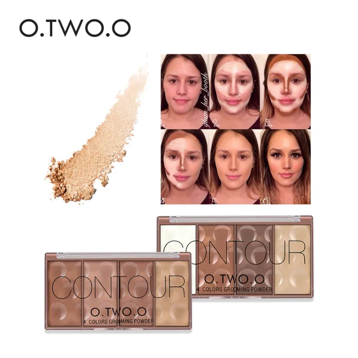 Four-color blush contour powder palette shadow modification face ...