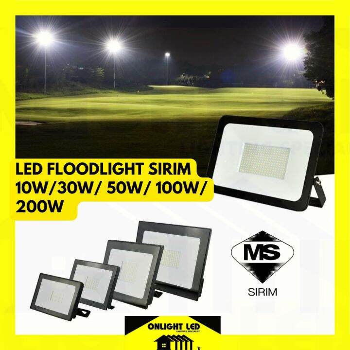 LED Flood Light SIRIM 10W 20W 50W 100W 200W | Lazada