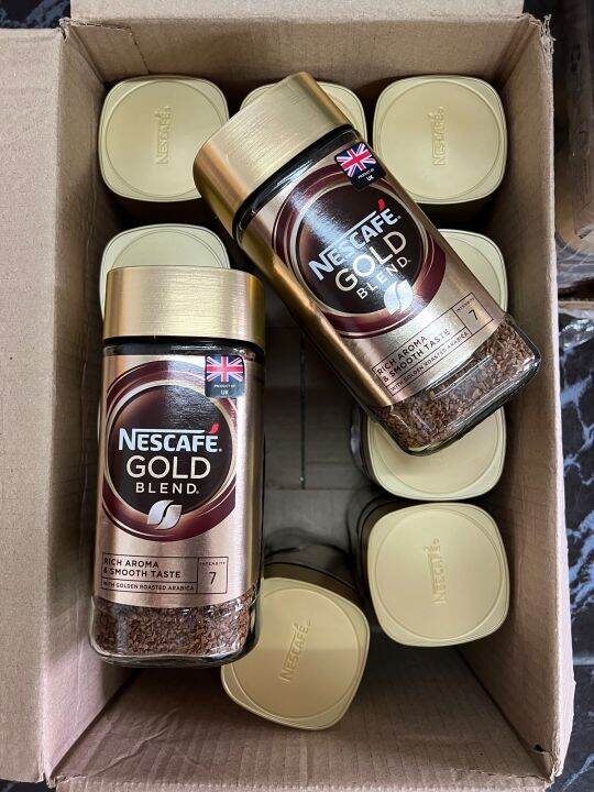 NESCAF'E GOLD BLEND Rich Aroma & Smooth Taste (7) (200g.) Product of UK Lot ล่าสุด | Lazada.co.th