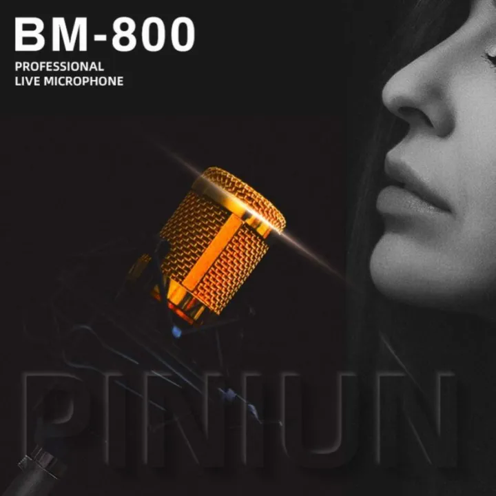 BM800 with V8 live sound card videos podcast tiktok home studio mic BM ...