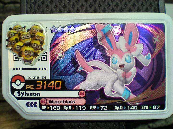 Original 4 stars Pokemon Gaole Disc 07-018 Sylveon Pokemon Gaole Disk ...