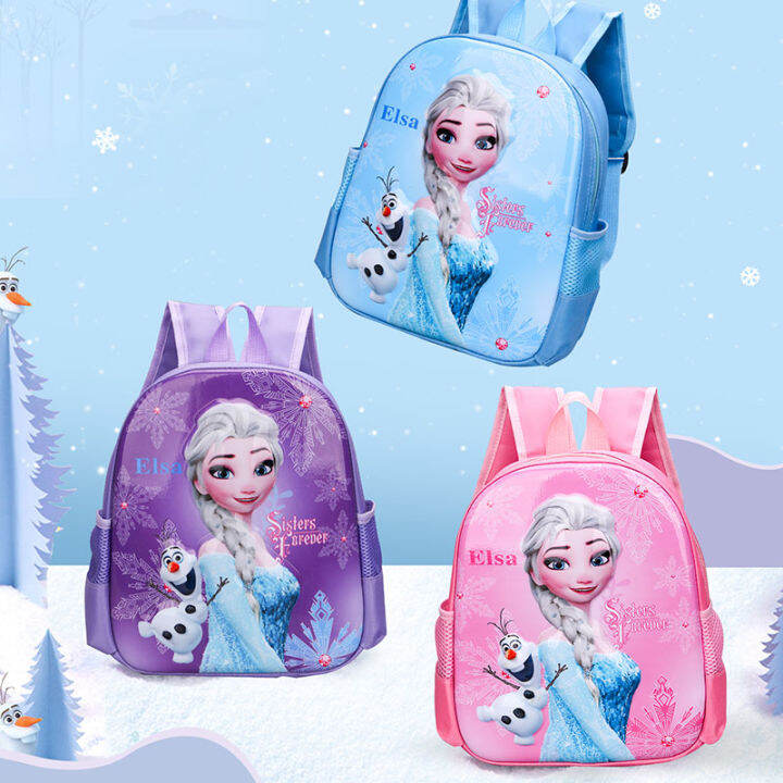 Women's Cute Princess Frozen Kindergarten Small Class Schoolbag Elsa ...