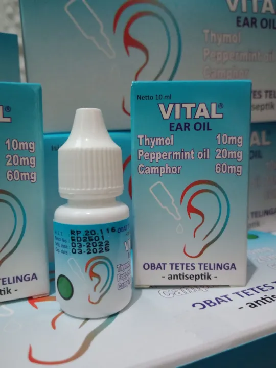 Obat Tetes Telinga Keluarkan Kotoran Keras Vital Ear Oil 10ml Medikon ...