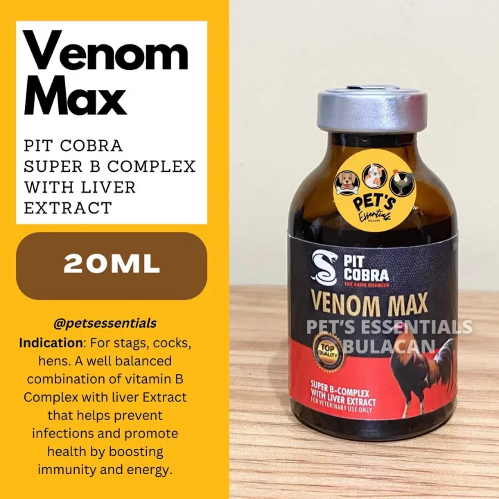 Venom Max Pit Cobra Super B- Complex with Liver Extract 20ML | Lazada PH