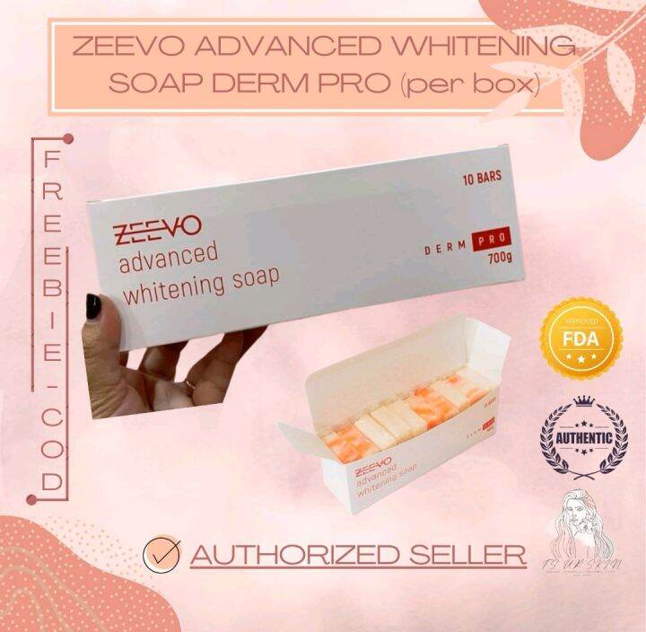 Zeevo Derm Pro Advanced Whitening Bar Soap 10pcs (per box) zeevo ...