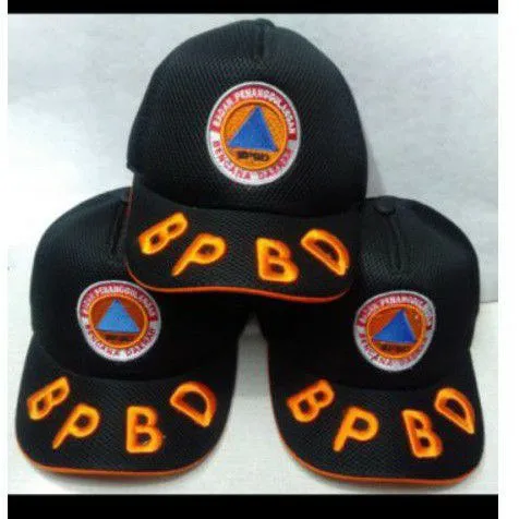 TOPI BPBD JARING FULL BORDIR BERKUALITAS/topi bpbd jaring double mask ...