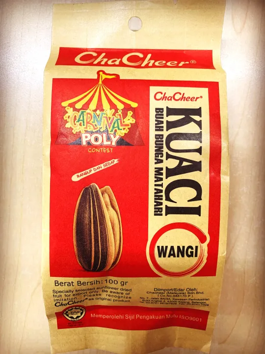 🇲🇾BEST🇨🇳CHACHEER CHACHA KUACI SUNFLOWER SEEDS WANGI 100G (EXP: JULY2022 ...