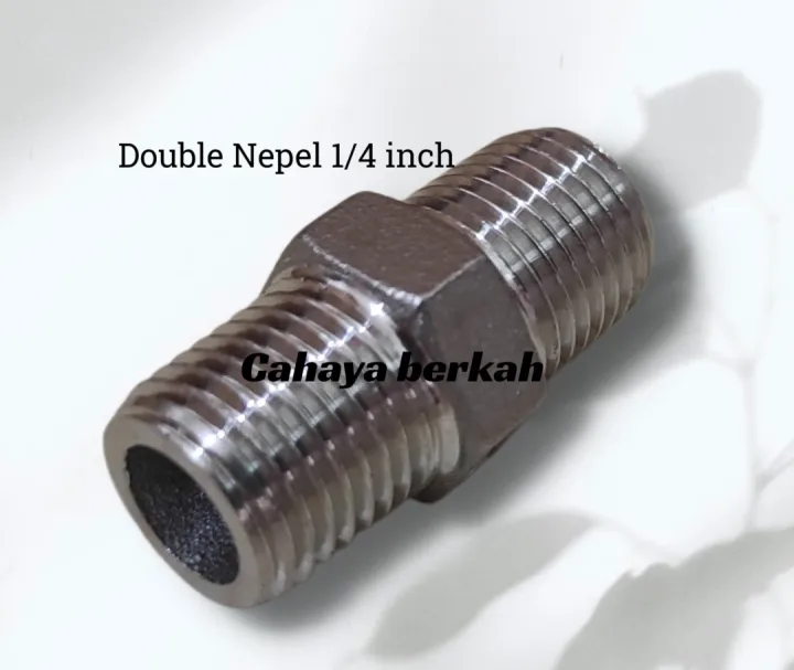 Double Nepel 1/4 Inch neple stainless 1/2 x 1/4 inch / Nepel Selang 1/4 inch / -Klik Varian ...