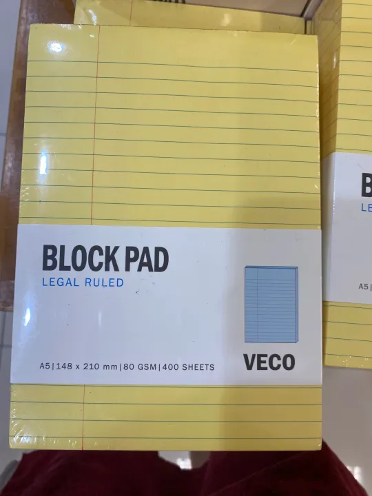Veco Block Pad Legal Ruled 400sheets | Lazada PH
