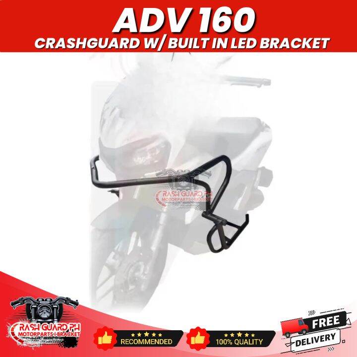 Honda ADV 160 - Full Crash Guard with built in LED bracket Heavy-Duty | Lazada PH