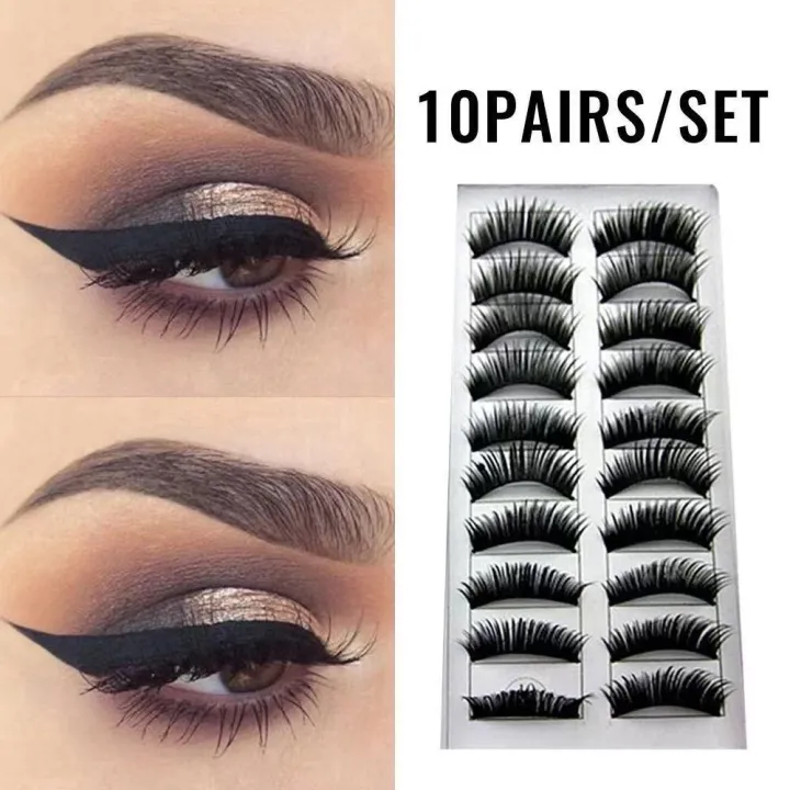 10 pairs / set Thick Curl False Eyelashes fake eyelash extension ...
