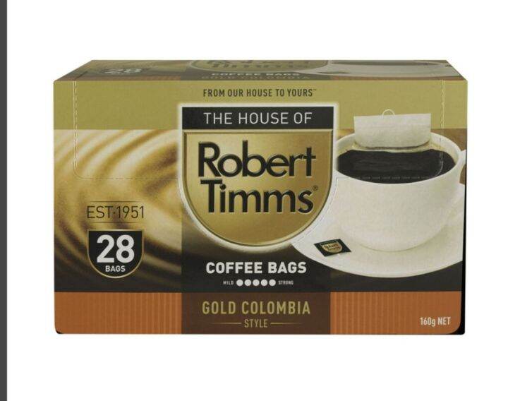 Robert Timms Gold Colombia Style Coffee Bags 28 pack (Imported from ...