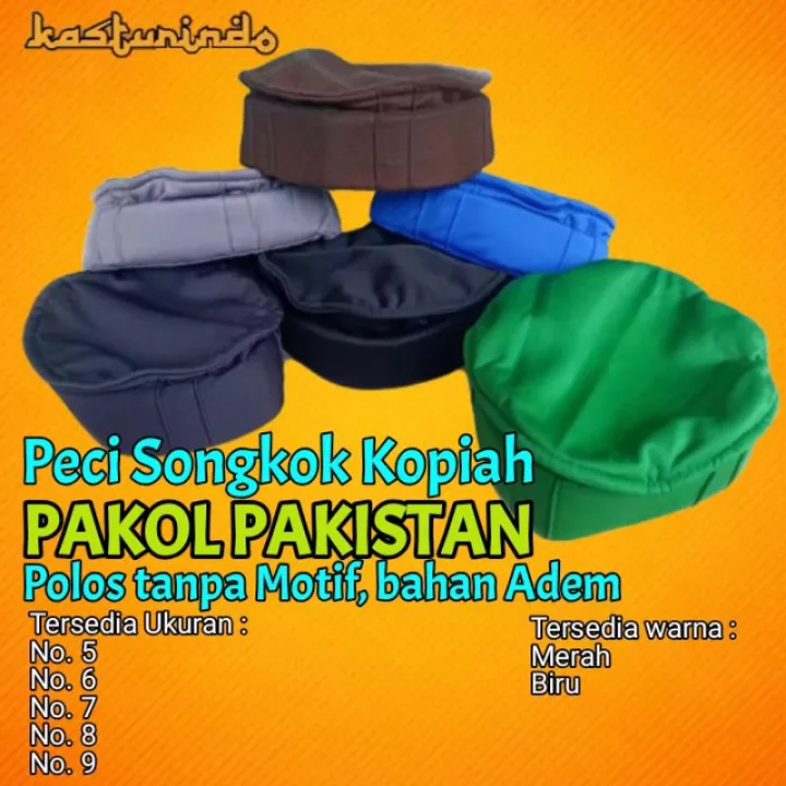 Peci Songkok Kopiah Hijrah Pakol Pakistan Merah Biru Lipat Murah Taliban | Lazada Indonesia