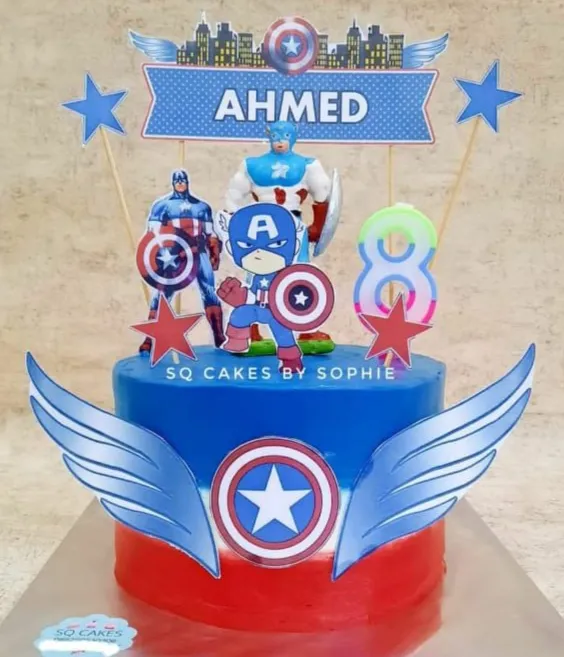 Topper Cake kue Karakter Captain America kapten amerika bisa custom ...