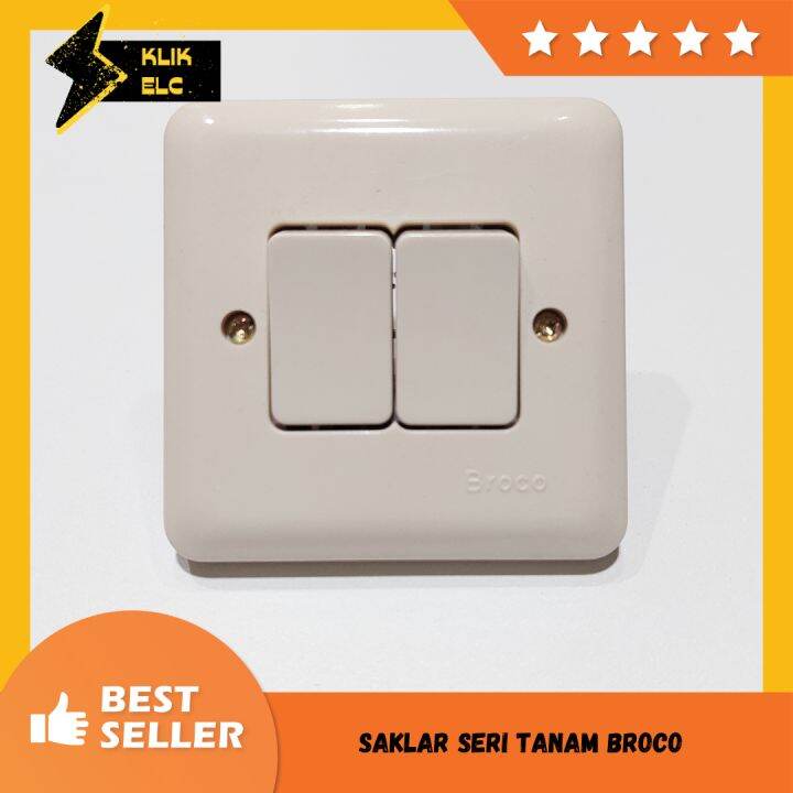 SAKLAR SERI TANAM / SAKLAR DOUBLE INBOW BROCO | Lazada Indonesia