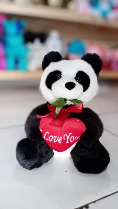 boneka panda love duduk m | Lazada Indonesia