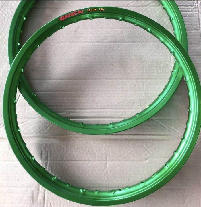 ขอบล้อสี Banzai 1.4x17 สีเขียว ของแท้ 100% ( 1 คุ่) ล้อสี ล้อโล ขอบล้อ ...