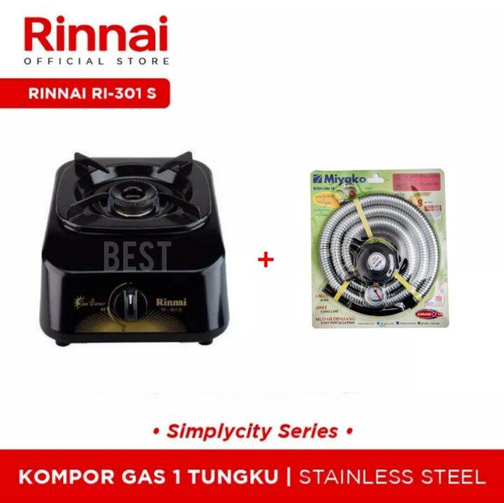 Kompor Gas Rinnai RI 301s 1 Tungku Ceflon Murah | Lazada Indonesia