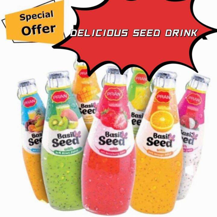 BASIL SEED DRINK ( Mango) 290ml x 24 /box | Lazada