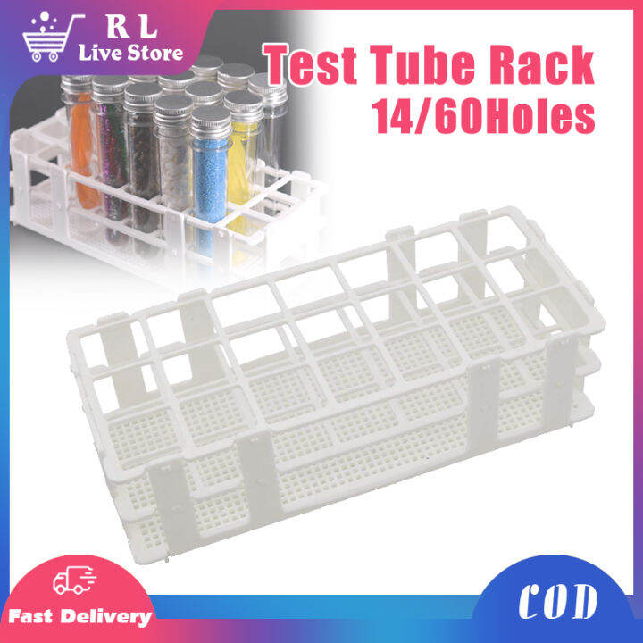 Plastic Test Tube Rack 24/60 Holes Detachable Lab Test Tube Stand ...