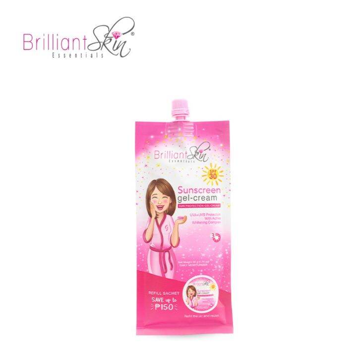 Brilliant Skin Sunblock Sunscreen Sachet 50g BIG | Gel-Cream | Lazada PH