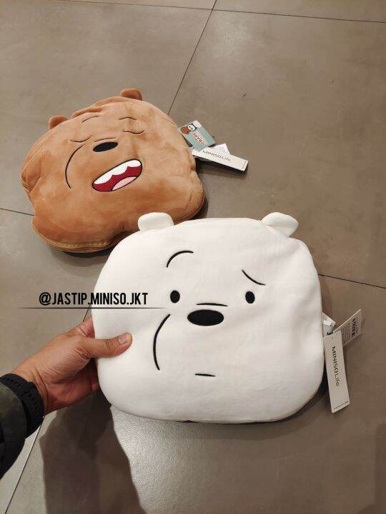 MINISO 🆕 Bantal Selimut We Bare Bears (sz.90x120cm) | Lazada Indonesia