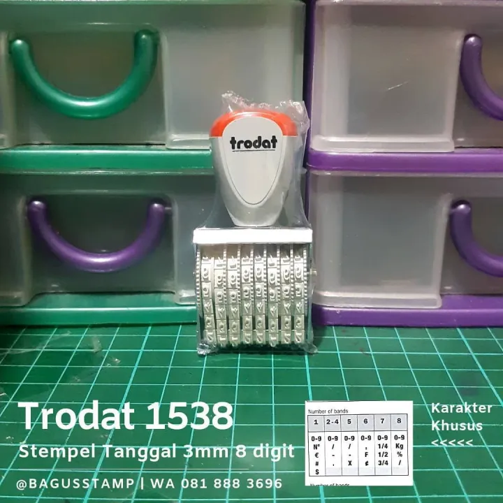 Stempel Angka Manual 8 Digit 3mm Trodat 1538 | Lazada Indonesia