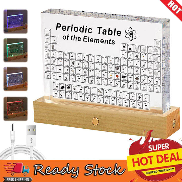 🔮High Quality🔮Acrylic Periodic Table With Real Elements Samples Inside ...