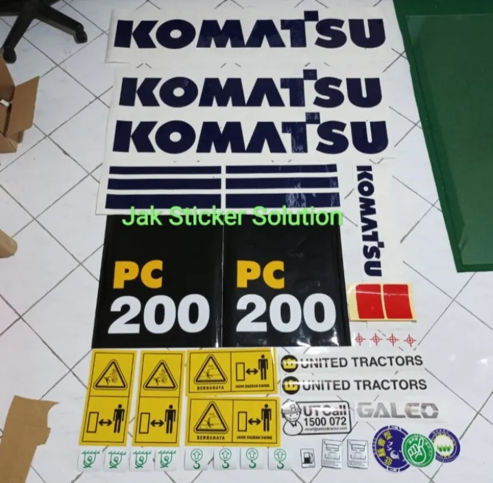Stiker Komatsu pc200-7 Sticker Alat berat Excavator | Lazada Indonesia