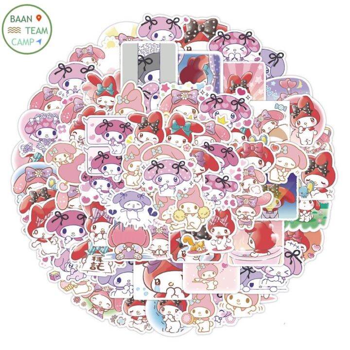 สติ๊กเกอร์ Mymelody 367 มายเมโลดี้ 58ชิ้น ซานริโอ้ Sanrio Kuromi มายเม