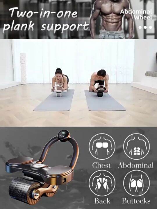 【Effective abdominal training】Abdominal Wheel rebound Roller automatic ...