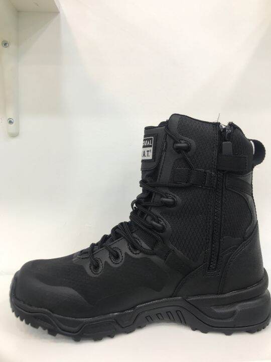 Swaat alpha furry 8 side zip boot (Black colour),Kasut Operasi Polis ...