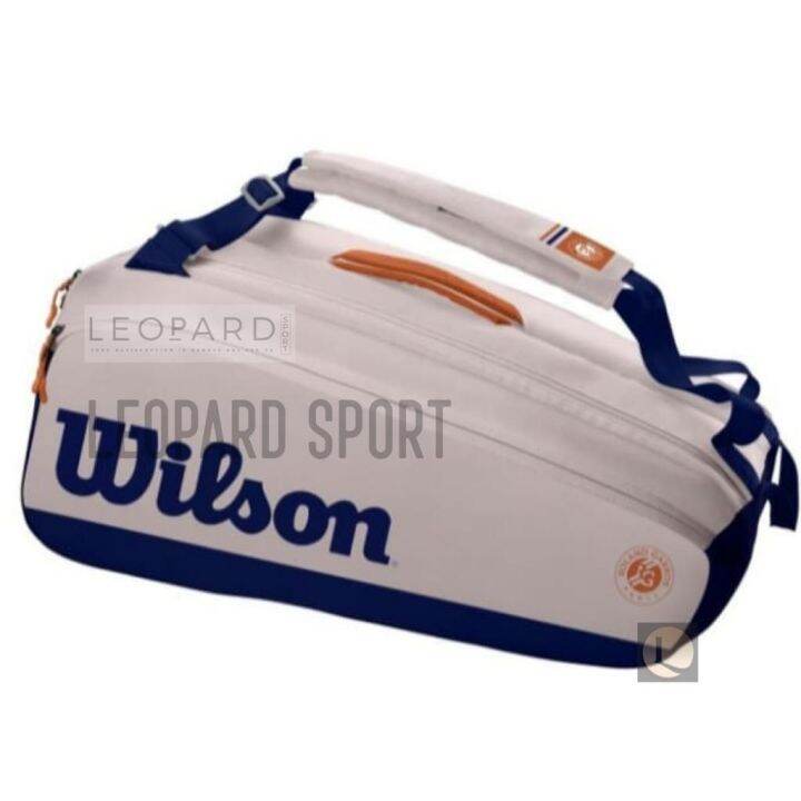Tas Tenis Wilson Roland Garros Premium 9 PK Oyster/Navy Original / Tas ...